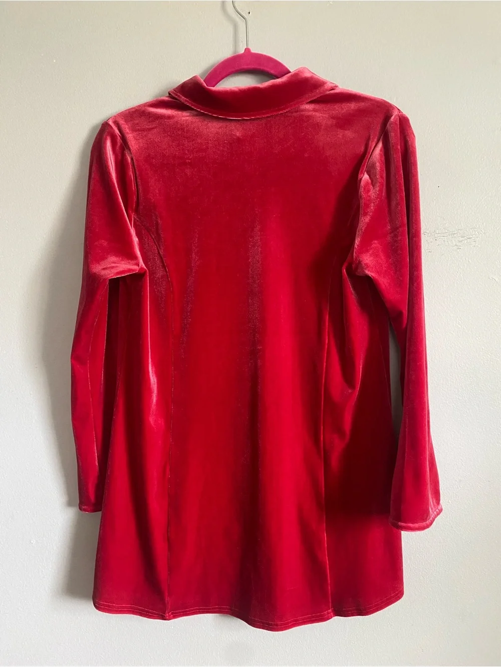 Soft Surroundings | Tops | Soft Surroundings Red Velvet Button Down ...